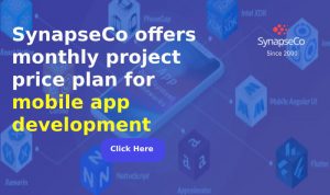 SynapseCo offers monthly project price plan for mobile app development